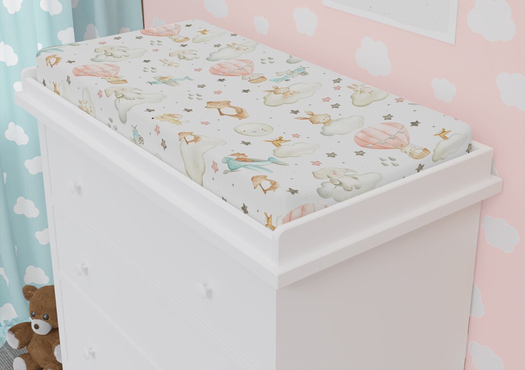 Baby Changing Pad, Hot Air Balloon Baby Animals, Bird Nursery, Forest ...