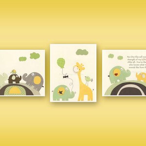 Kids Wall Art Nursery Decor // Baby Boy Room Art / Set 3 | Etsy