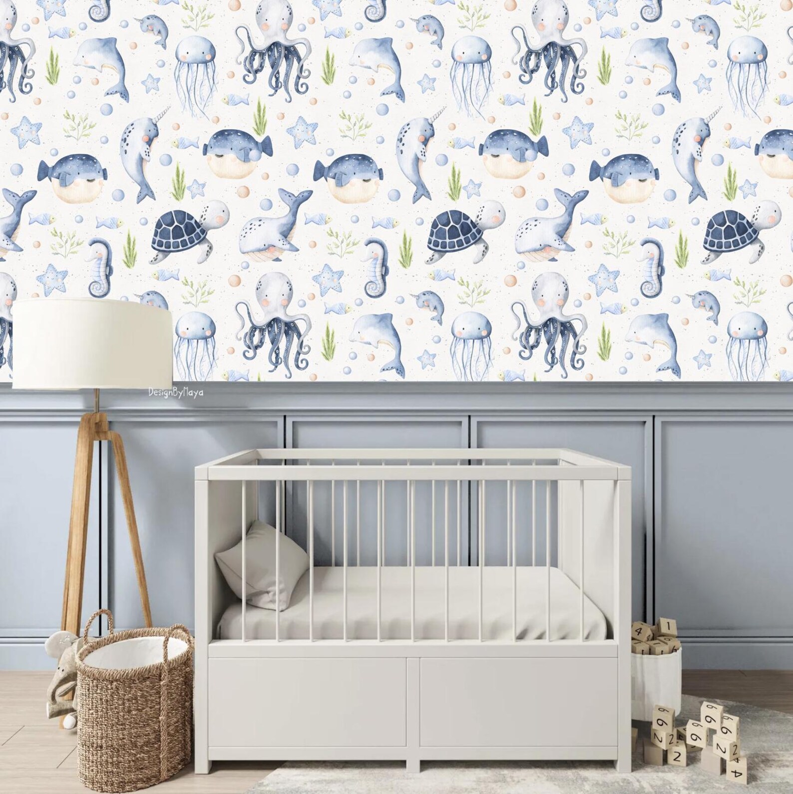 Bugs & Insects Wallpaper: Boho Nautical Decor Mural - Etsy