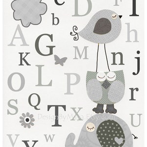 Nursery Wall Art, Baby Room Decor, Children Art, Abc, First We Had ...