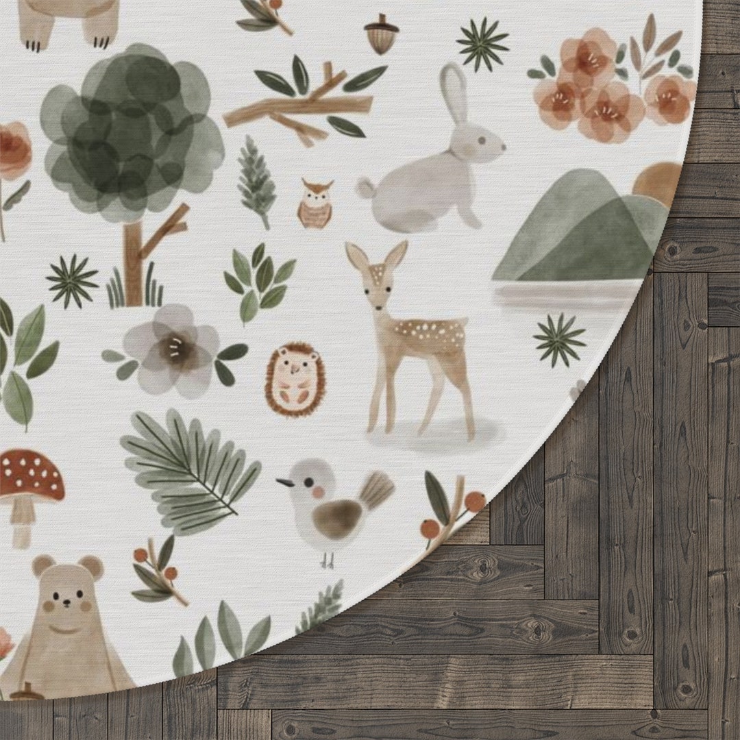 Round Rug Kids, Play Rug, Play Mat, Nursery Rug, Kids Rug, Kids Room ...
