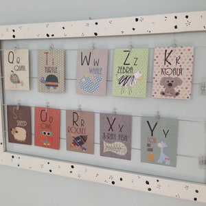 Alphabet Cards, A to Z Animal Alphabet Flash Card, Nursery Wall Art ...