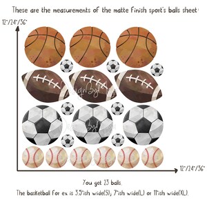 Sport Wall Stickers, Sports Balls Wall Decals, Kids Sport Decor, Soccer ...