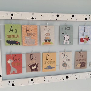Alphabet Cards, A to Z Animal Alphabet Flash Card, Nursery Wall Art ...