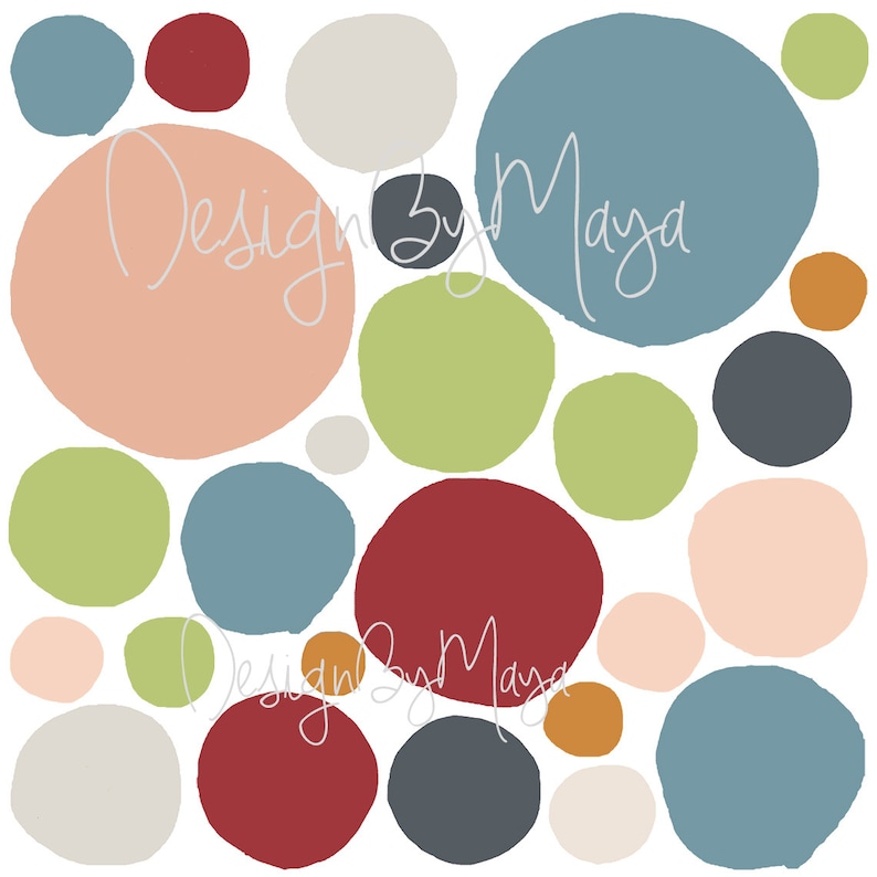 Fabric Decals Polka Dots Stickers Polka Dot Wall Decals - Etsy