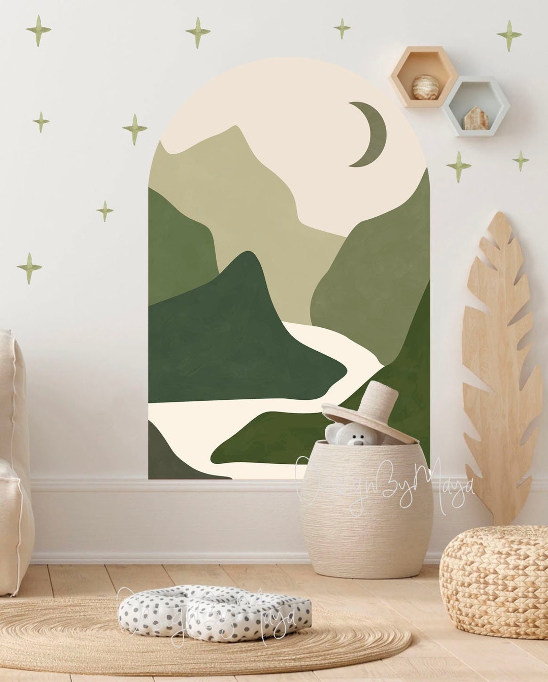 Canyon Landscape Decal Boho Decals Earth Tones Wall Decal - Etsy