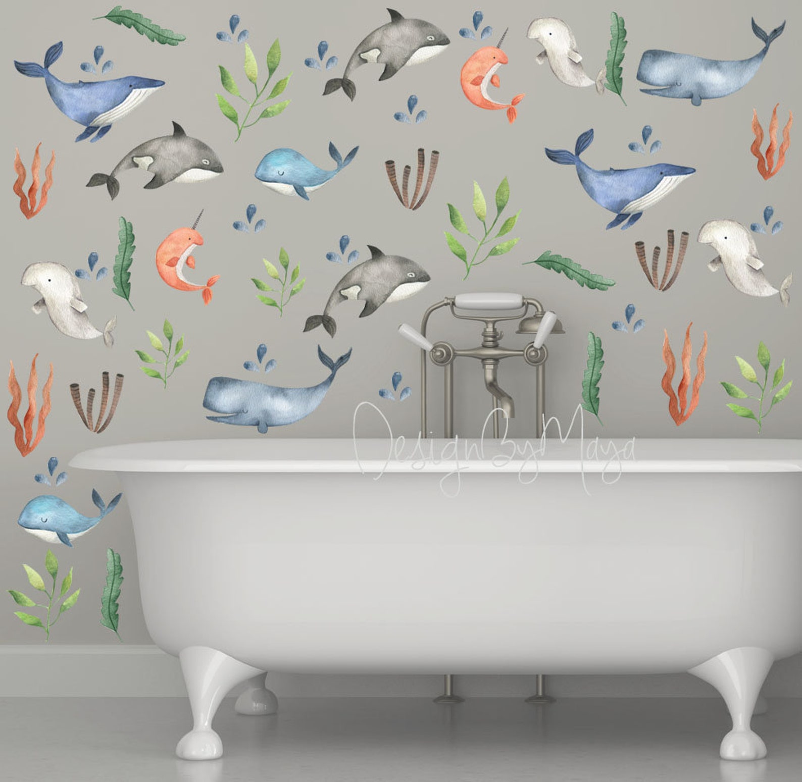 Ocean Decals Sea Decals Ocean Nursery Wall Decals Under the - Etsy