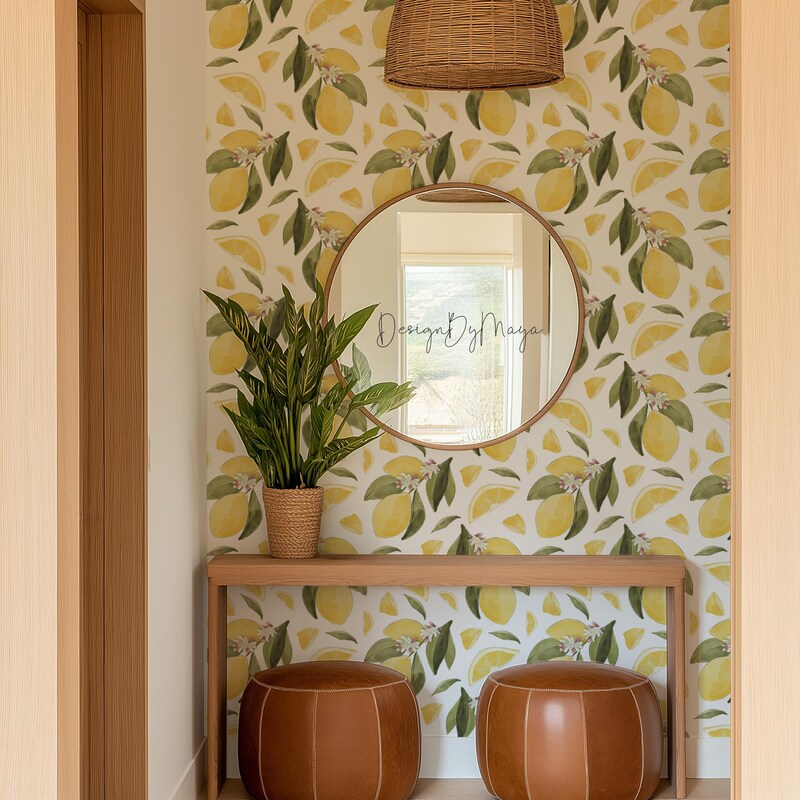 Lemon Wallpaper - Etsy