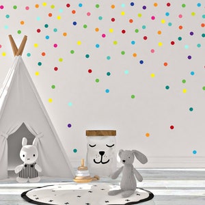 Rainbow Confetti Polka Dot, Wall Decals Kids Room, Nursery Wall Decal ...