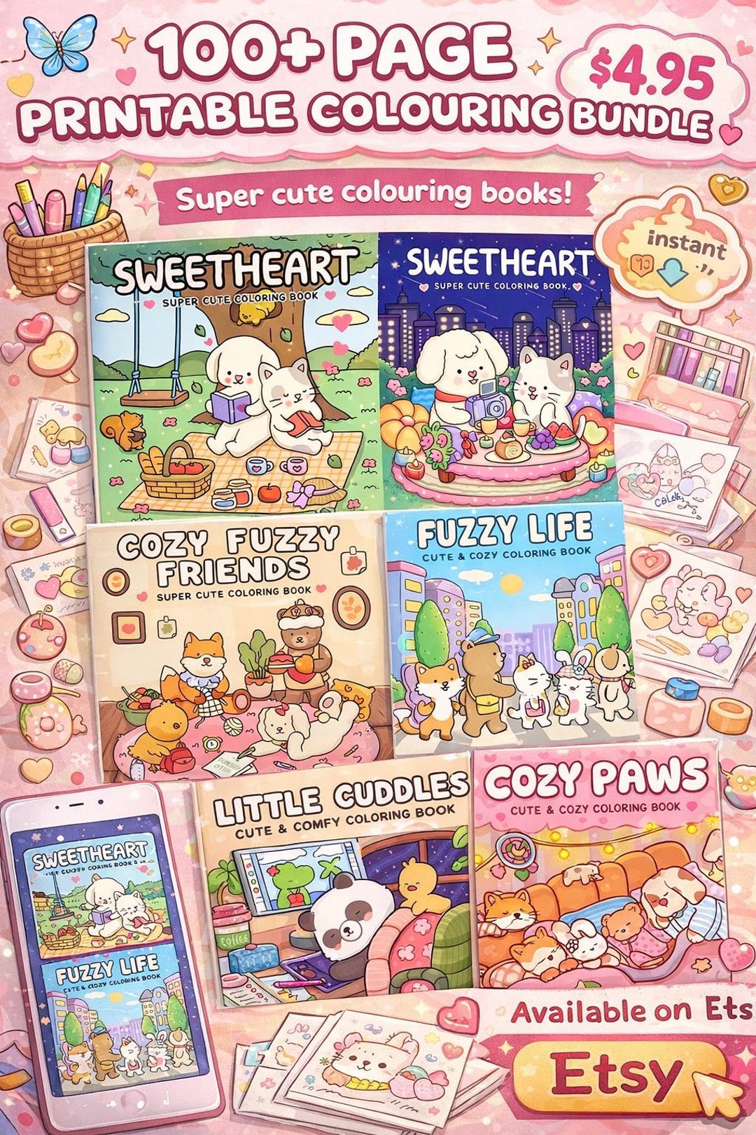 100+ Colouring Pages Book Digital Instant Download Document - Etsy