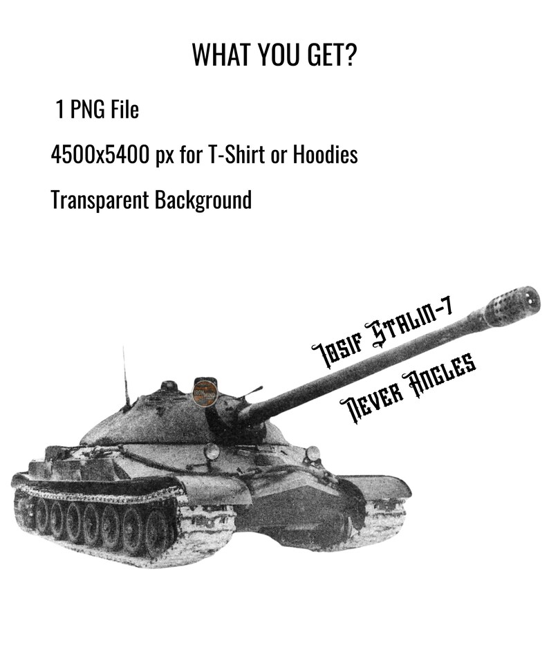 IS-7 Tank Digital Download PNG, "is-7 Never Angles" Soviet Heavy Tank T ...