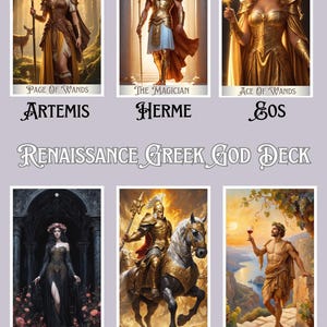 Tarot Deck, Cards, Greek Gods, Renaissance - Etsy