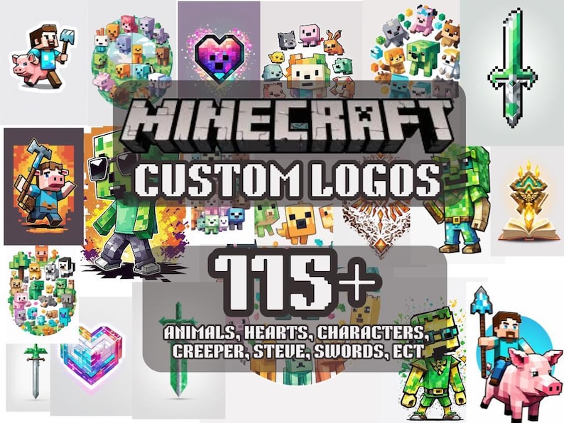 MINECRAFT GRAPHIC LOGOS - Etsy