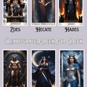 Tarot Deck, Cards, Greek Gods, Renaissance - Etsy