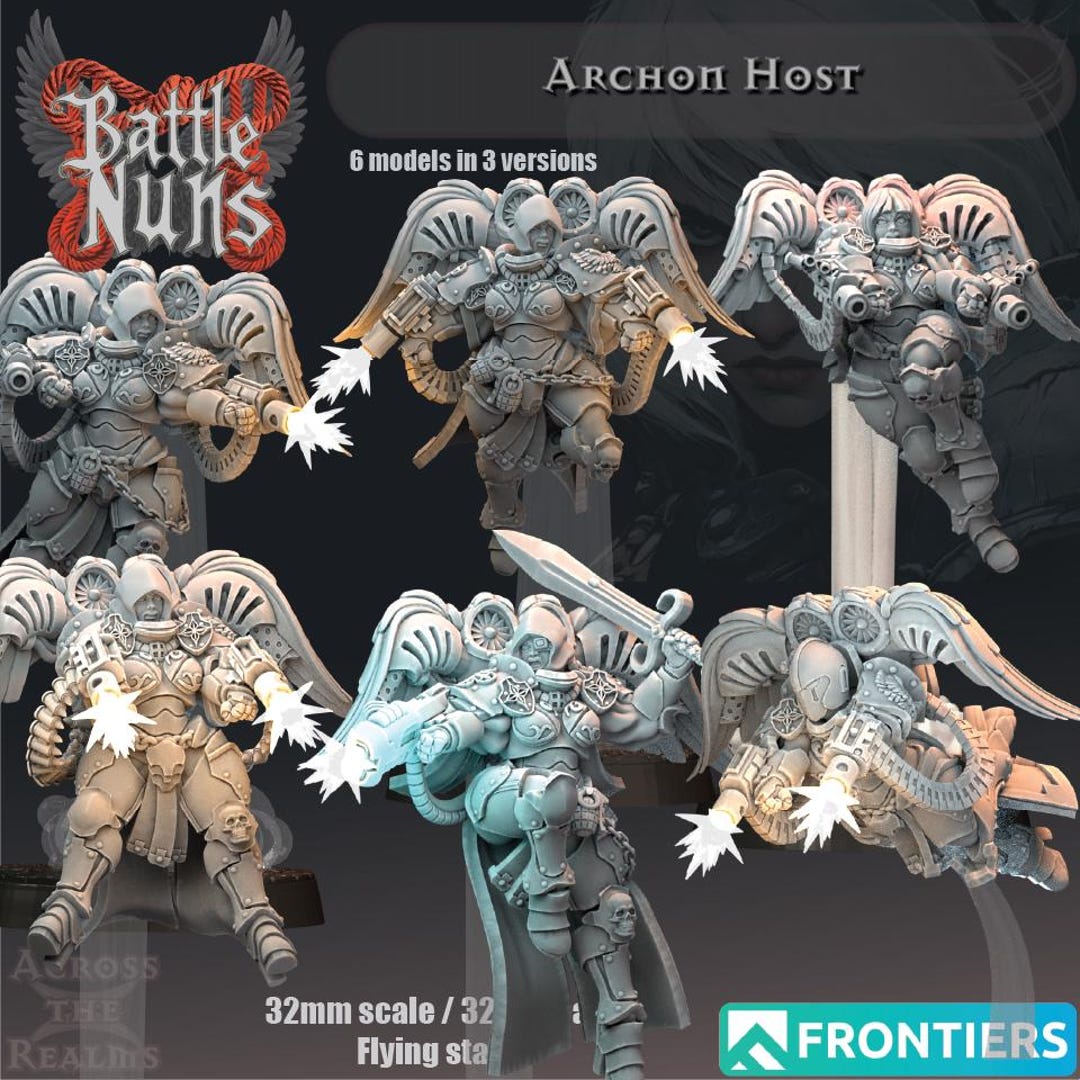 Battle Nuns Archon Host - Across the Realms - 32mm High Quality Abs ...