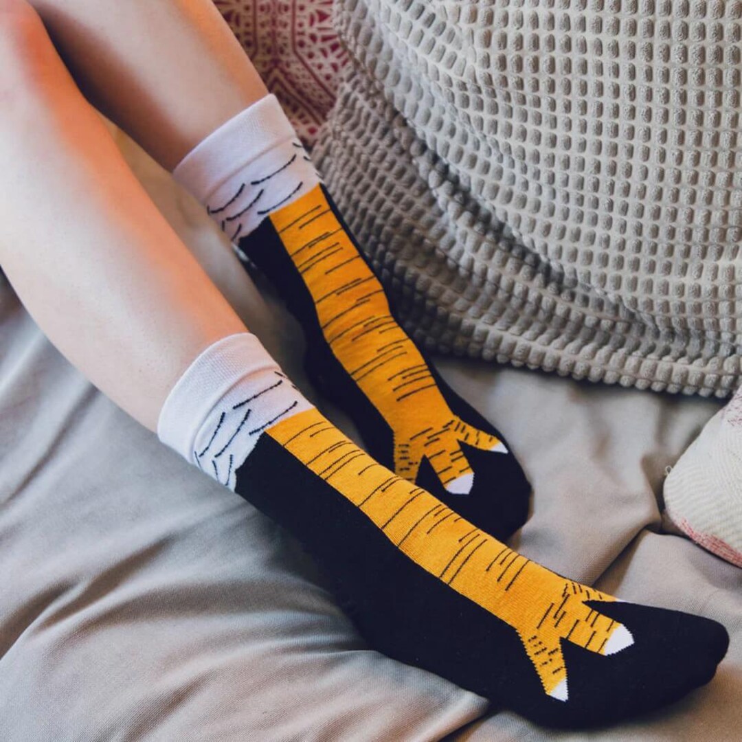 Chicken Feet Pattern Embroidery Socks Boyfriend Gift Socks Child Socks ...