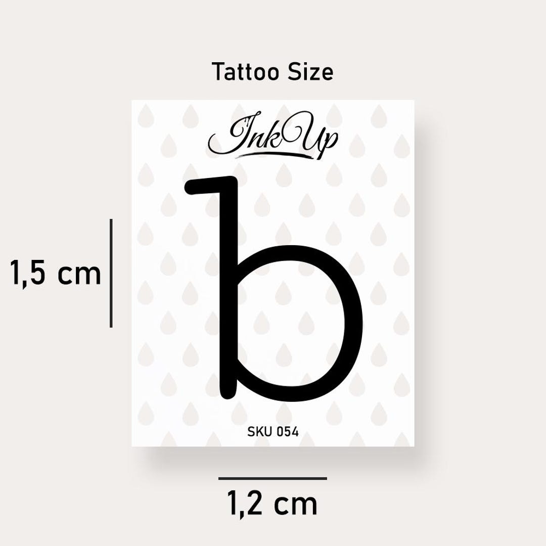 Letter B Initial Tattoo | 2-week Tattoo | Semi-permanent Tattoo ...