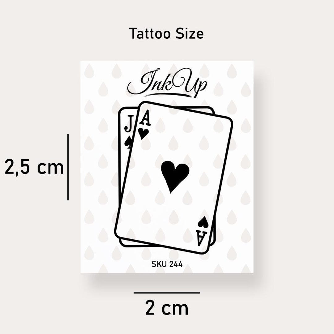 Temporary Tattoo Playing Cards - Etsy