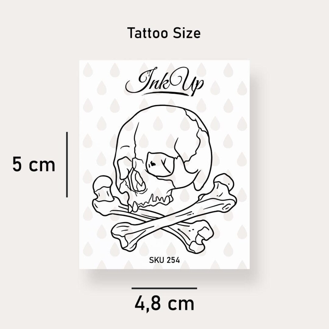 Temporary Tattoo Skull - Etsy Australia