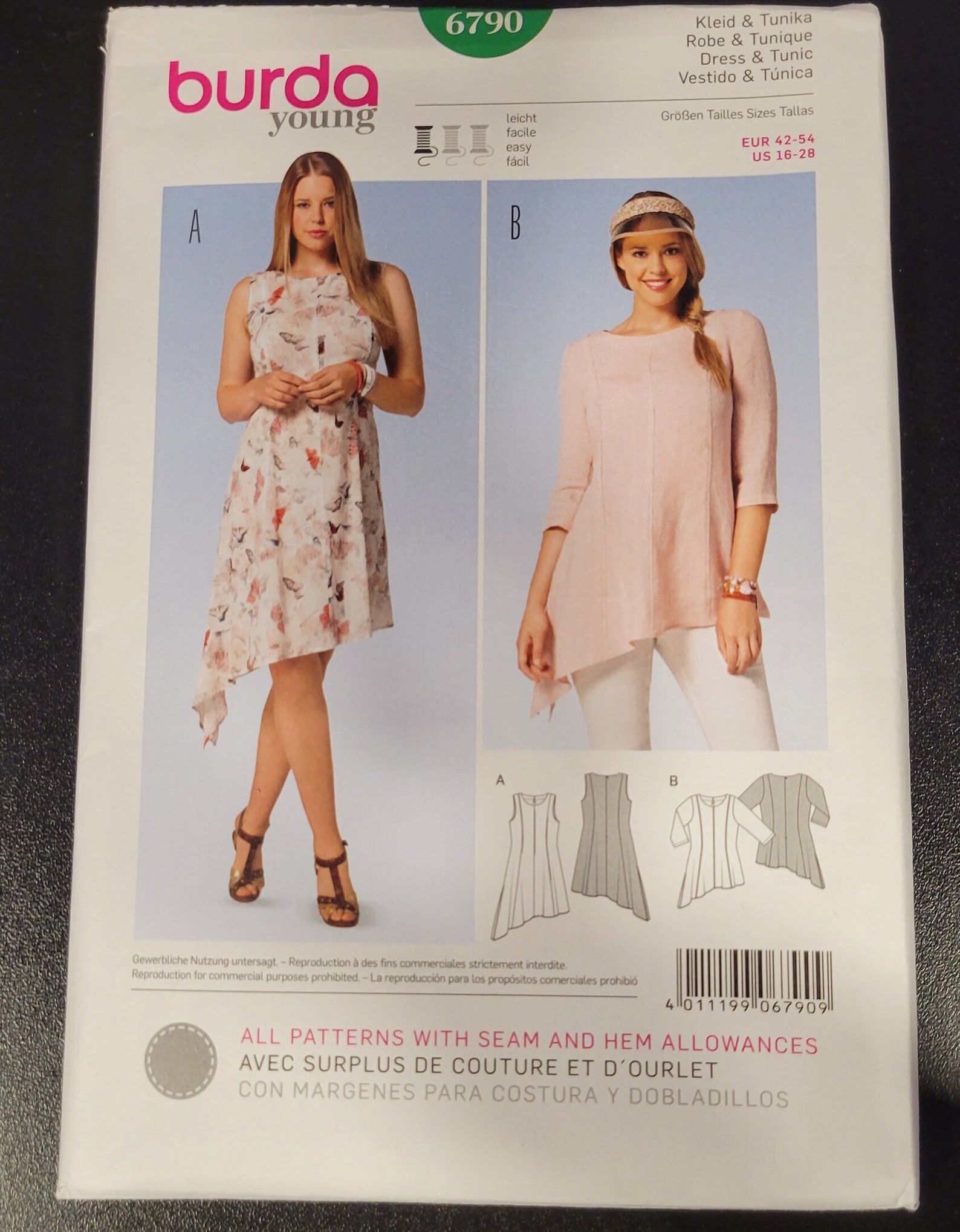 Burda 6790 Sewing Pattern UNCUT Sizes 16-28 - Etsy