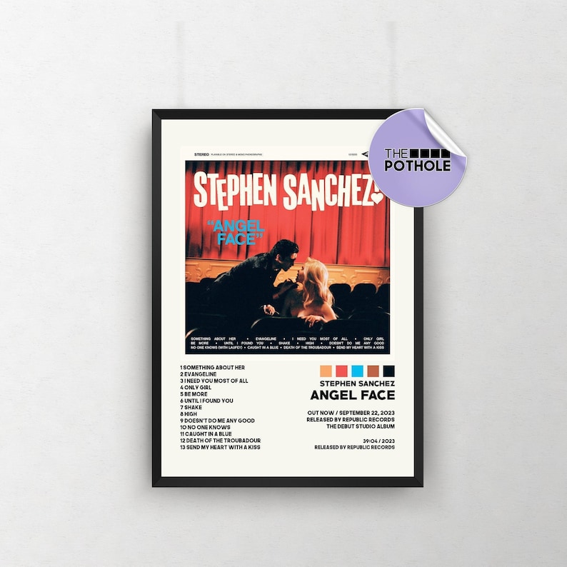 Stephen Sanchez Posters / Angel Face Poster / Album Cover Poster ...