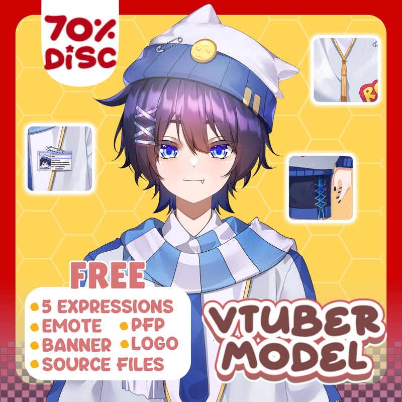 Customizable Vtuber Model - Etsy