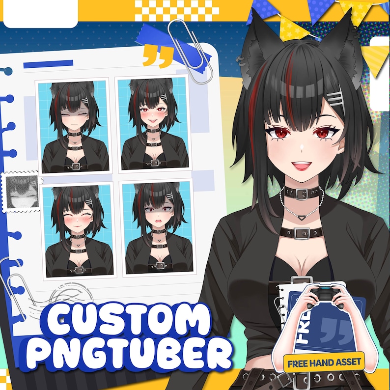 Custom Pngtuber Model Commission | Pngtuber Assets | Anime Art ...