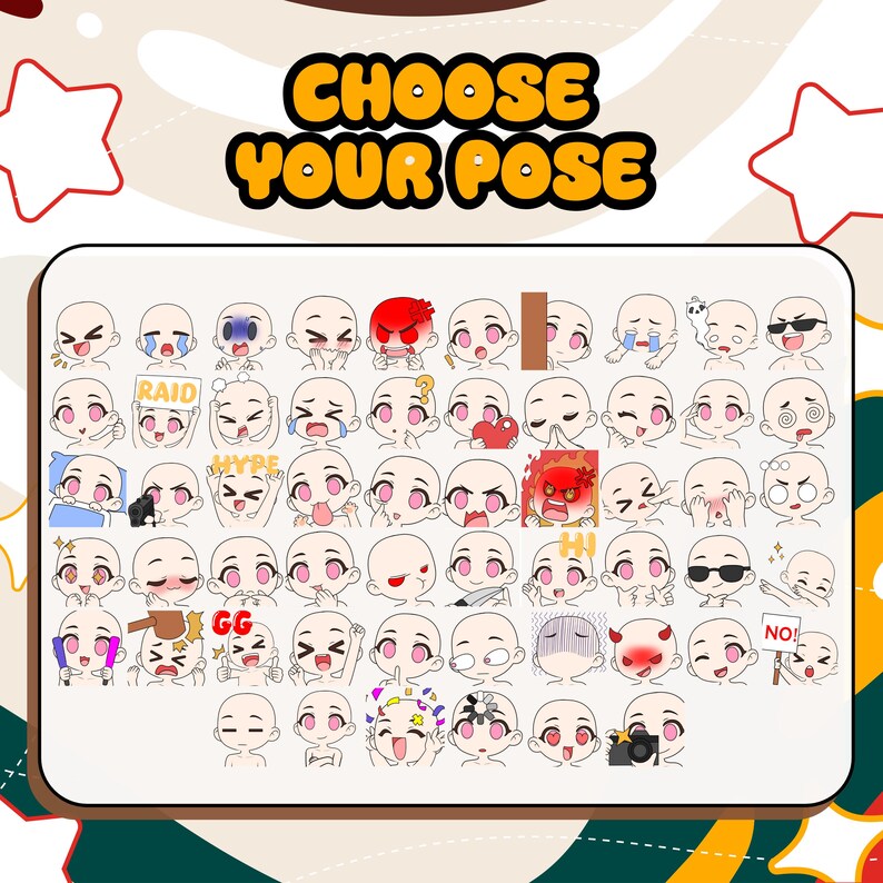 Custom Twitch Emotes Commission, Animated & Chibi Emotes for Discord ...