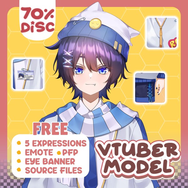 Femboy Vtuber Model - Etsy