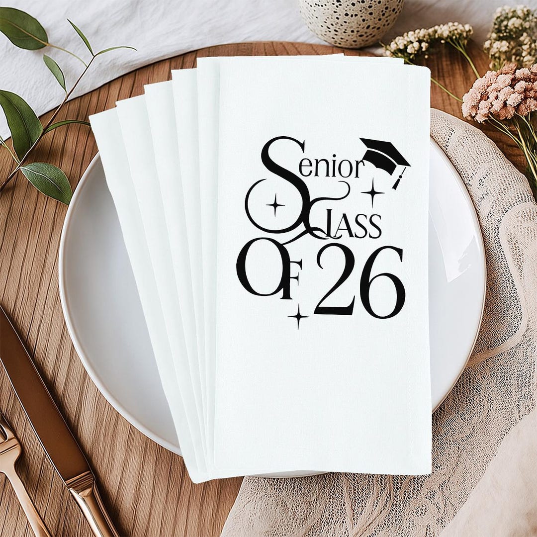 Senior Class of 2026 Napkins, Graduation Party Guest Towels, Class of ...