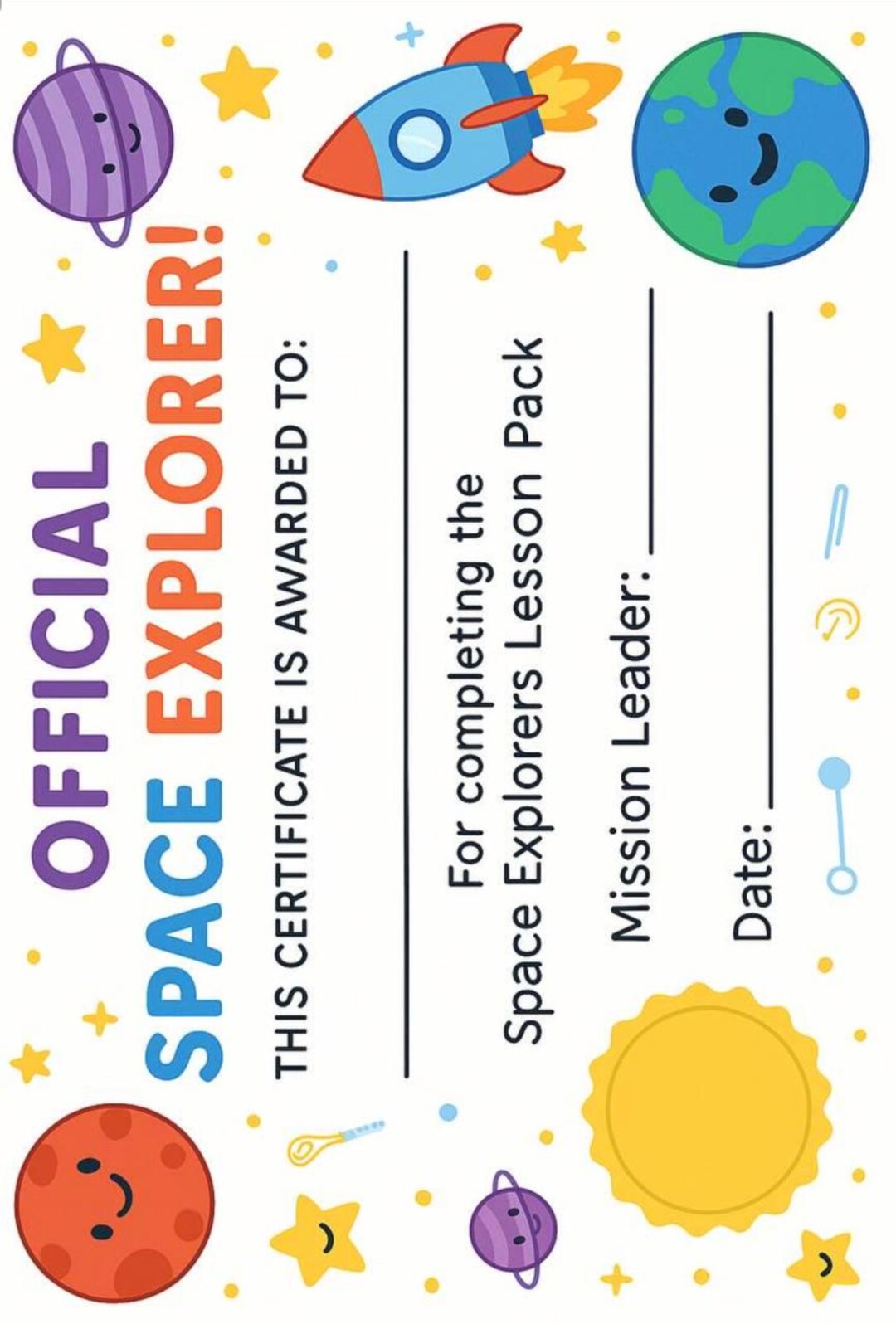 Space Explorers Science Pack for Kids (ages 4-6) - Etsy