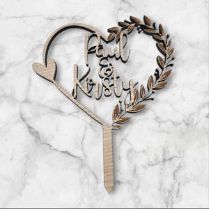 Personalized Wooden Cake Topper: Custom Wedding, Anniversary, Birthday ...