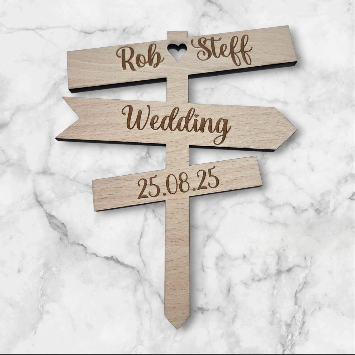 Personalized Wooden Cake Topper: Custom Wedding, Anniversary, Birthday ...
