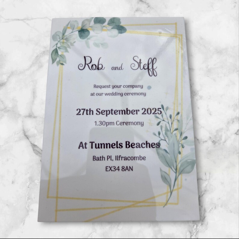 White Acrylic Wedding Invitations: Modern Elegant Stationery - Etsy