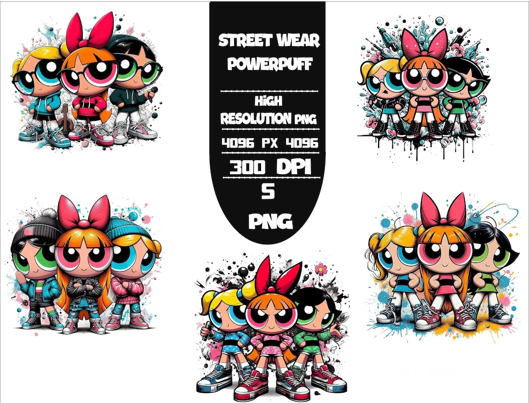 Powerpuff Girls PNG Bundle: Vibrant Cartoon Designs (digital Download ...