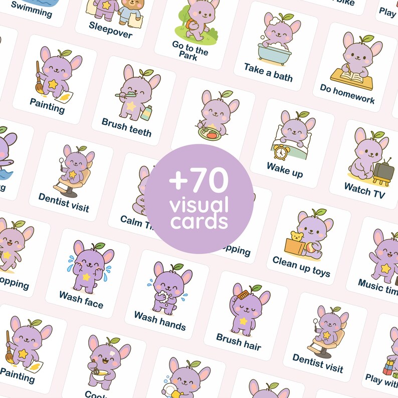 Visual Schedule for Kids With Autism or ADHD | 70+ Pictogram Routine ...