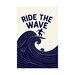 Surfing Wave Poster Art | Ride the Wave Decor, Ocean Wall Art, Beach ...