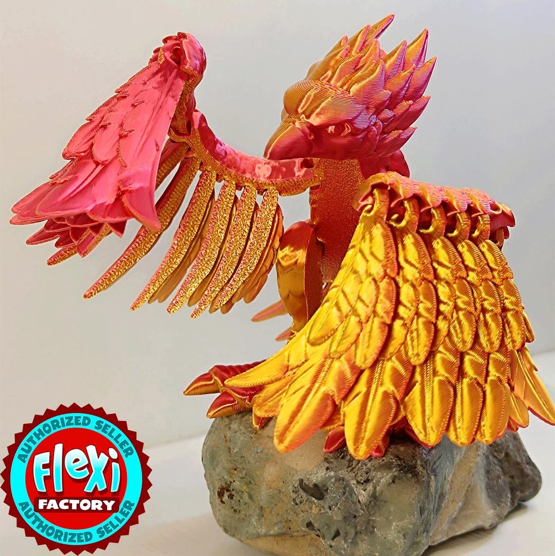 Flexi Phoenix, 3D Printed Articulated Phoenix, Movable Phoenix Figure - Etsy