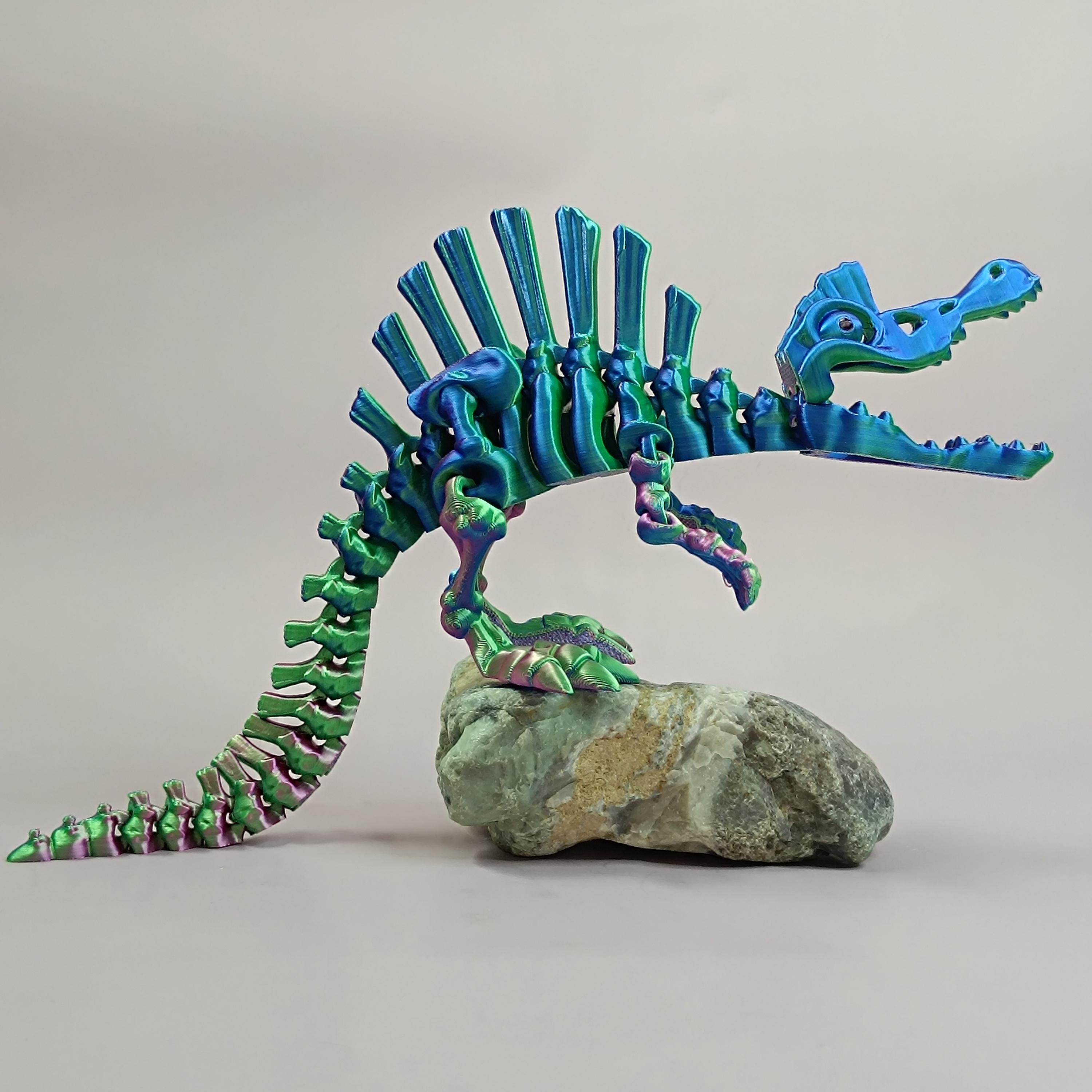 Flexi Spinosaurus Dinosaur Skeleton | Articulated Dinosaur Figure With ...