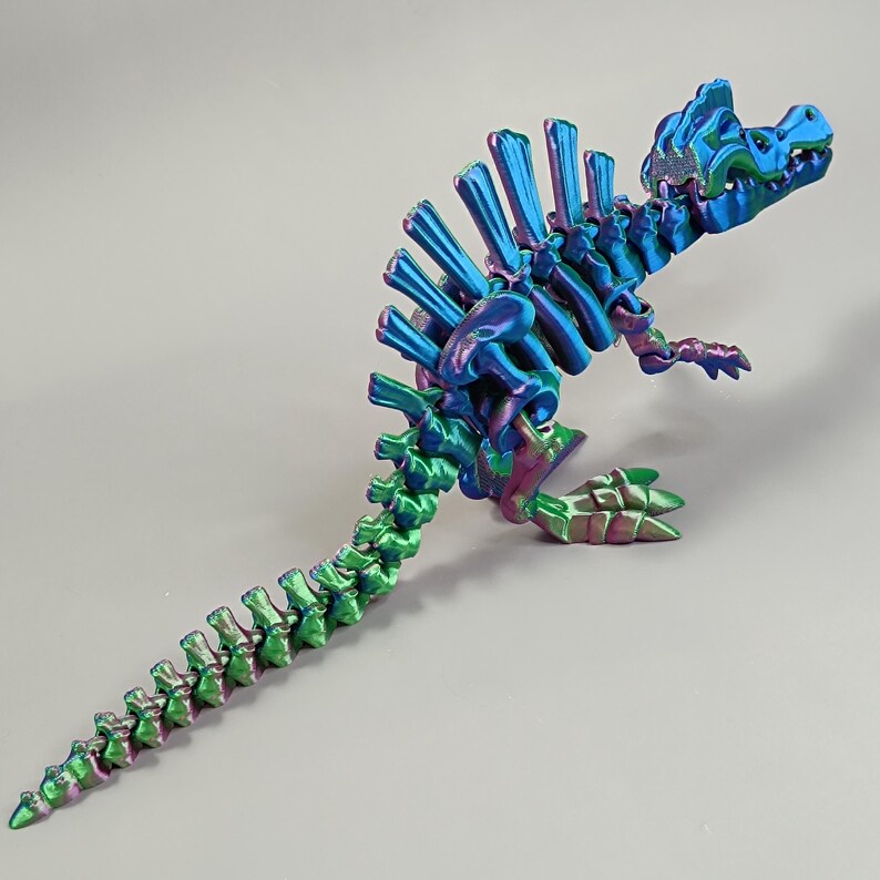 Flexi Spinosaurus Dinosaur Skeleton | Articulated Dinosaur Figure With ...
