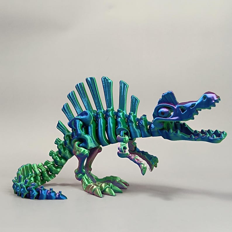 Flexi Spinosaurus Dinosaur Skeleton | Articulated Dinosaur Figure With ...