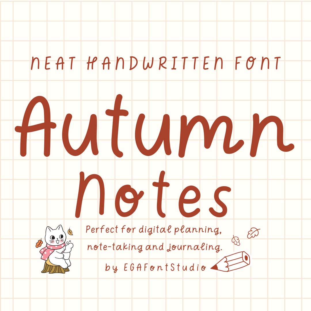 Note Font, Handwritten Font Goodnotes Font Notetaking Font Kids Font ...