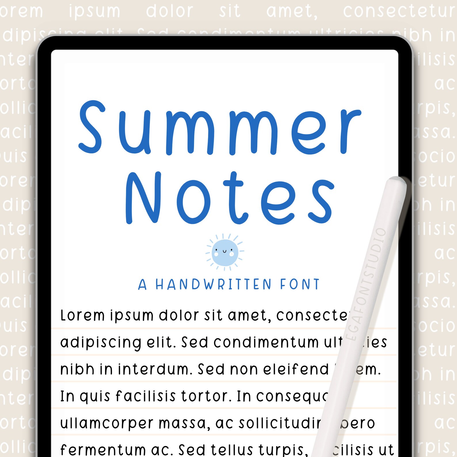 Student Notes, Neat Handwritten Font for Goodnotes, Clean Note Taking ...