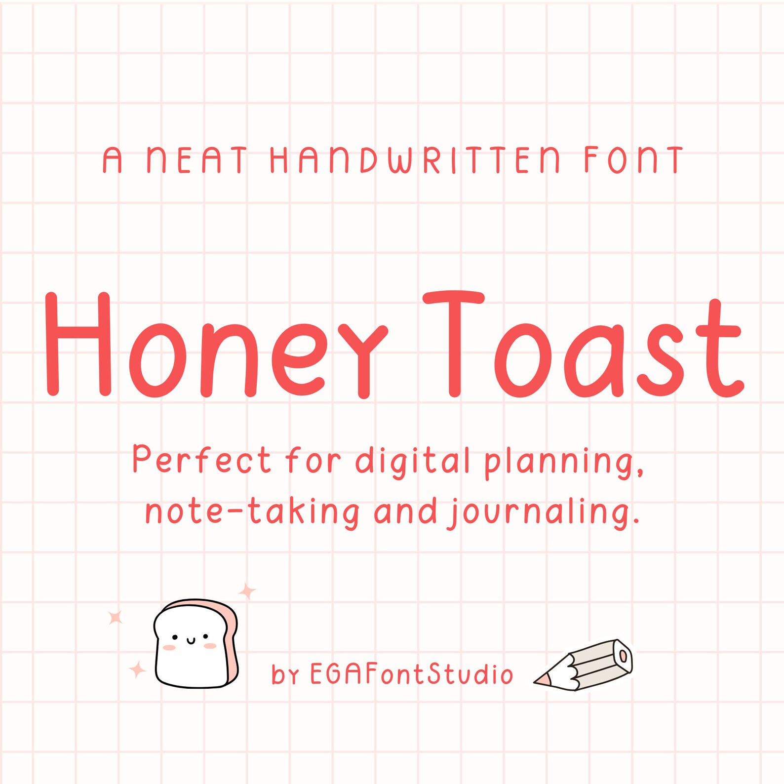 Handwritten Font for Goodnotes Text, Note Taking Font Planner, Kids ...