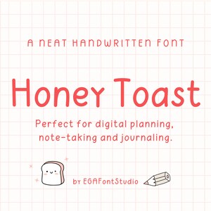 Handwritten Font for Goodnotes Text, Note Taking Font Planner, Kids ...