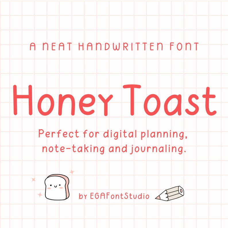 Handwritten Font for Goodnotes Text, Note Taking Font Planner, Kids ...