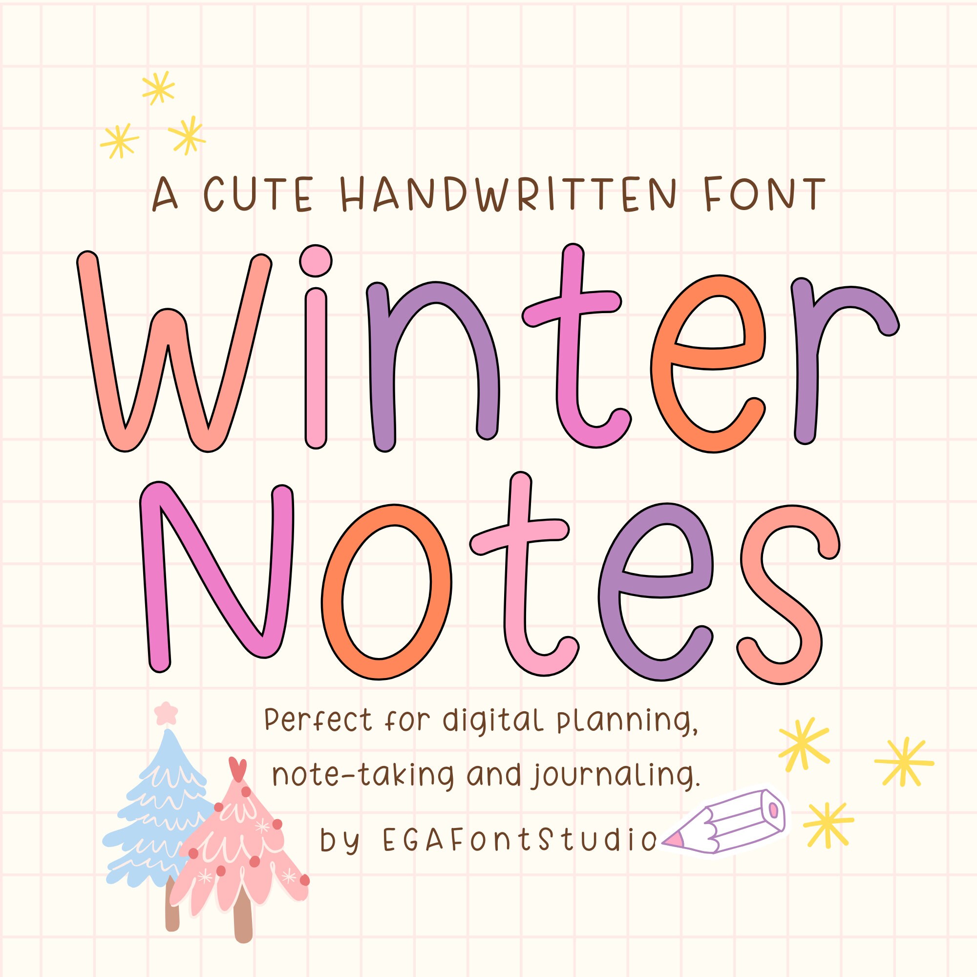 Note Font, Handwritten Font Goodnotes Font Notetaking Font Kids Font ...