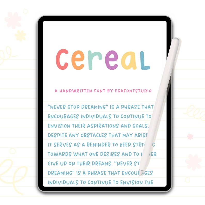 Cute Handwritten Font, Goodnotes Font, Procreate Font, Canva Font ...