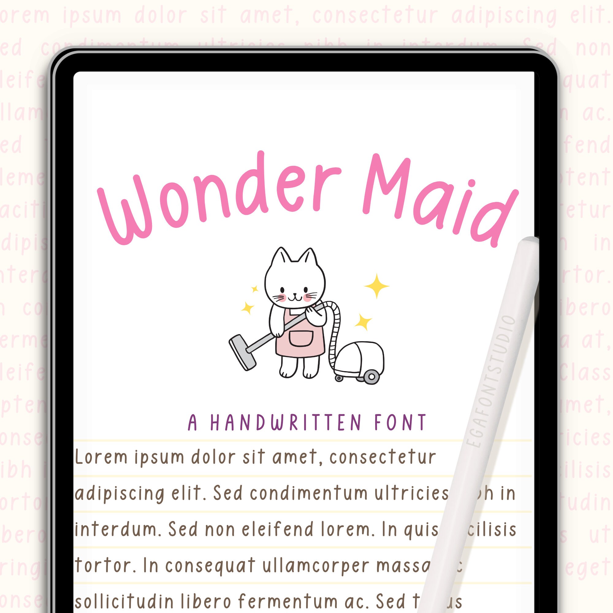 Handwritten Font for Notes, Goodnotes & Study Neat Handwriting Font for ...