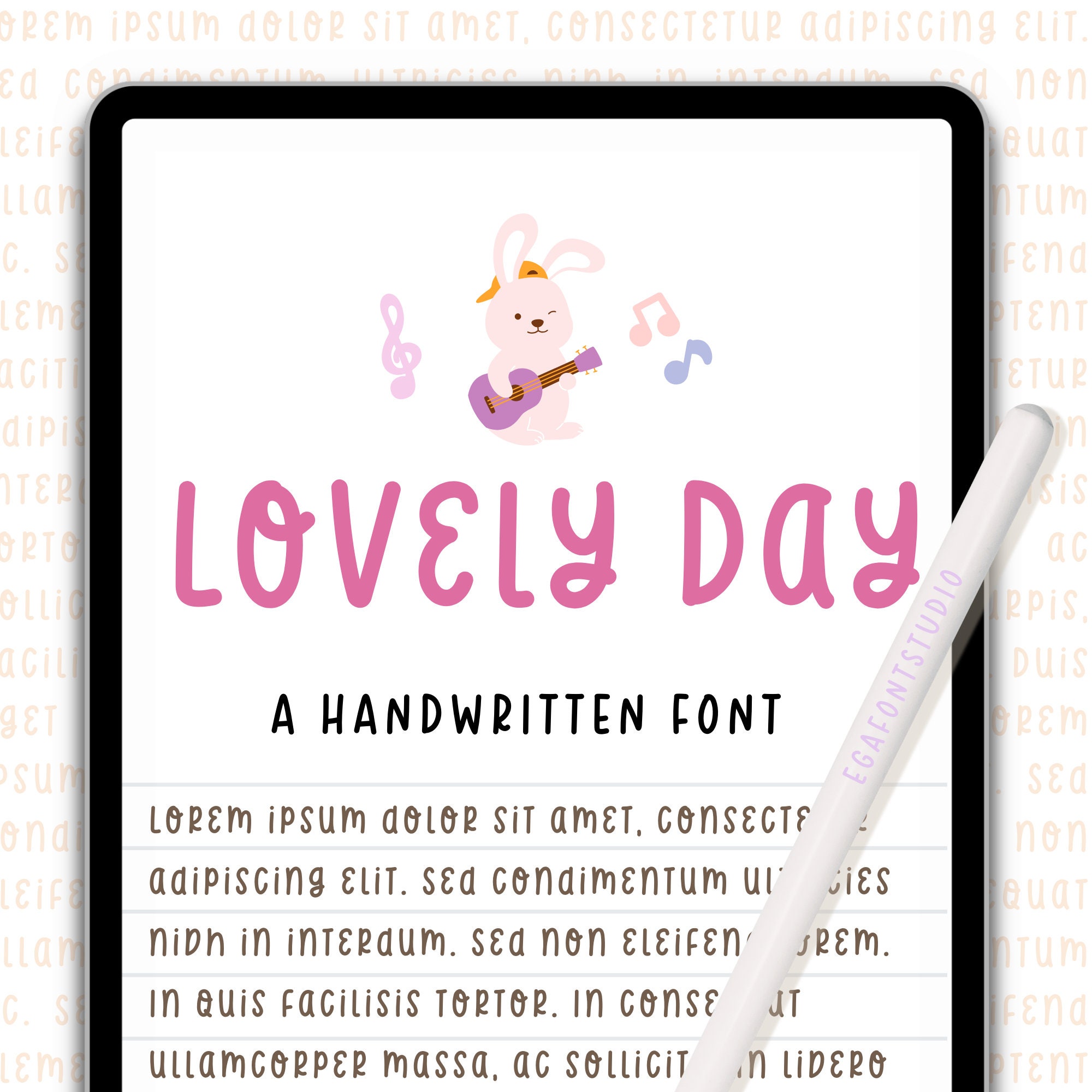 Cute Handwritten Font, Digital Notes, Goodnotes Font, Procreate Font ...
